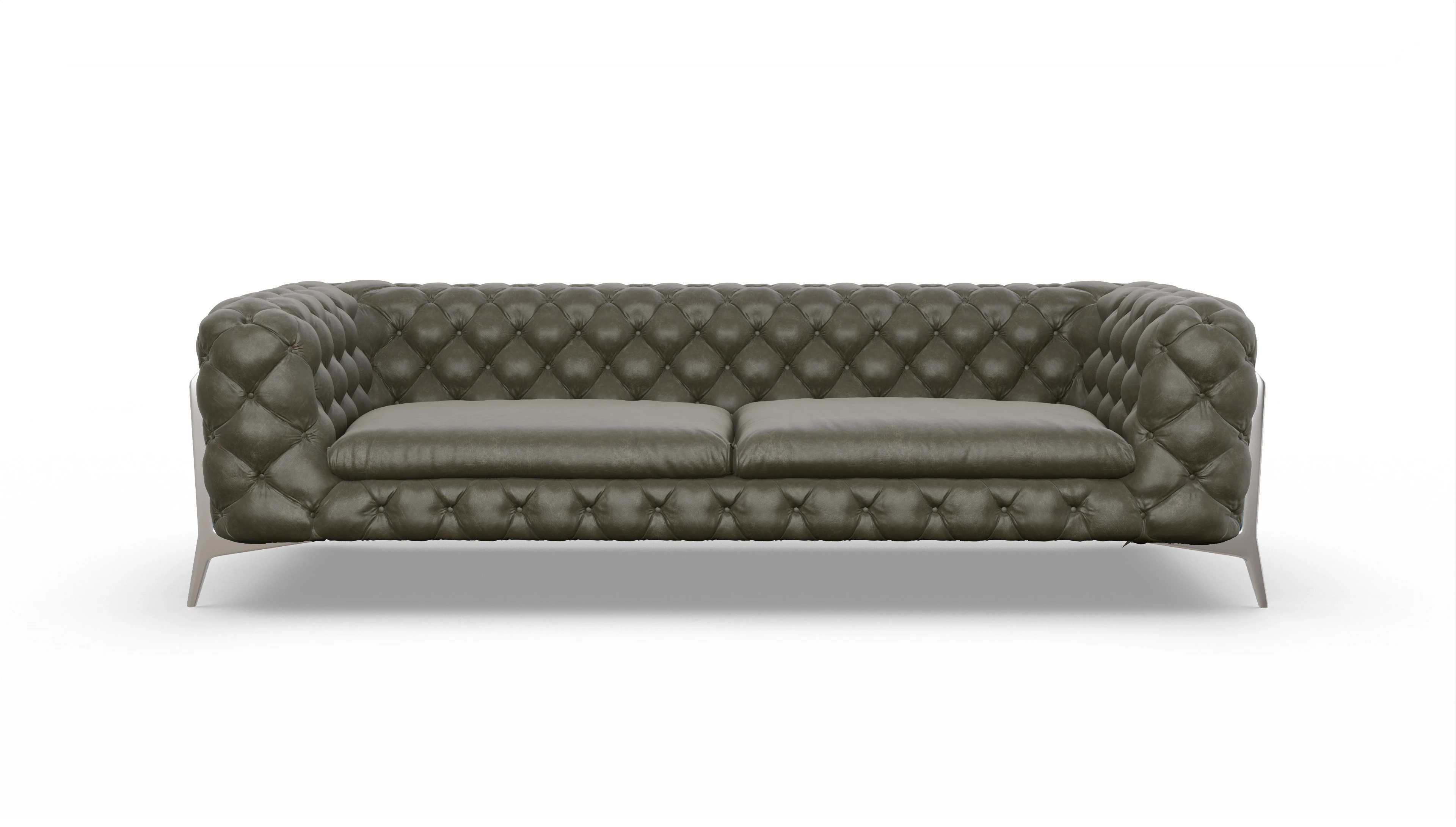 Grey modern chesterfield sofa store